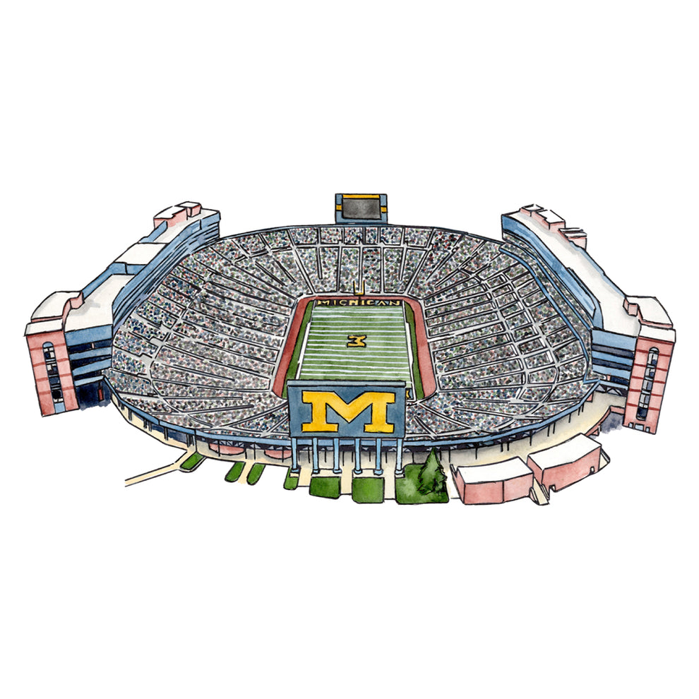 U of M Big House Sticker – Main Street Art